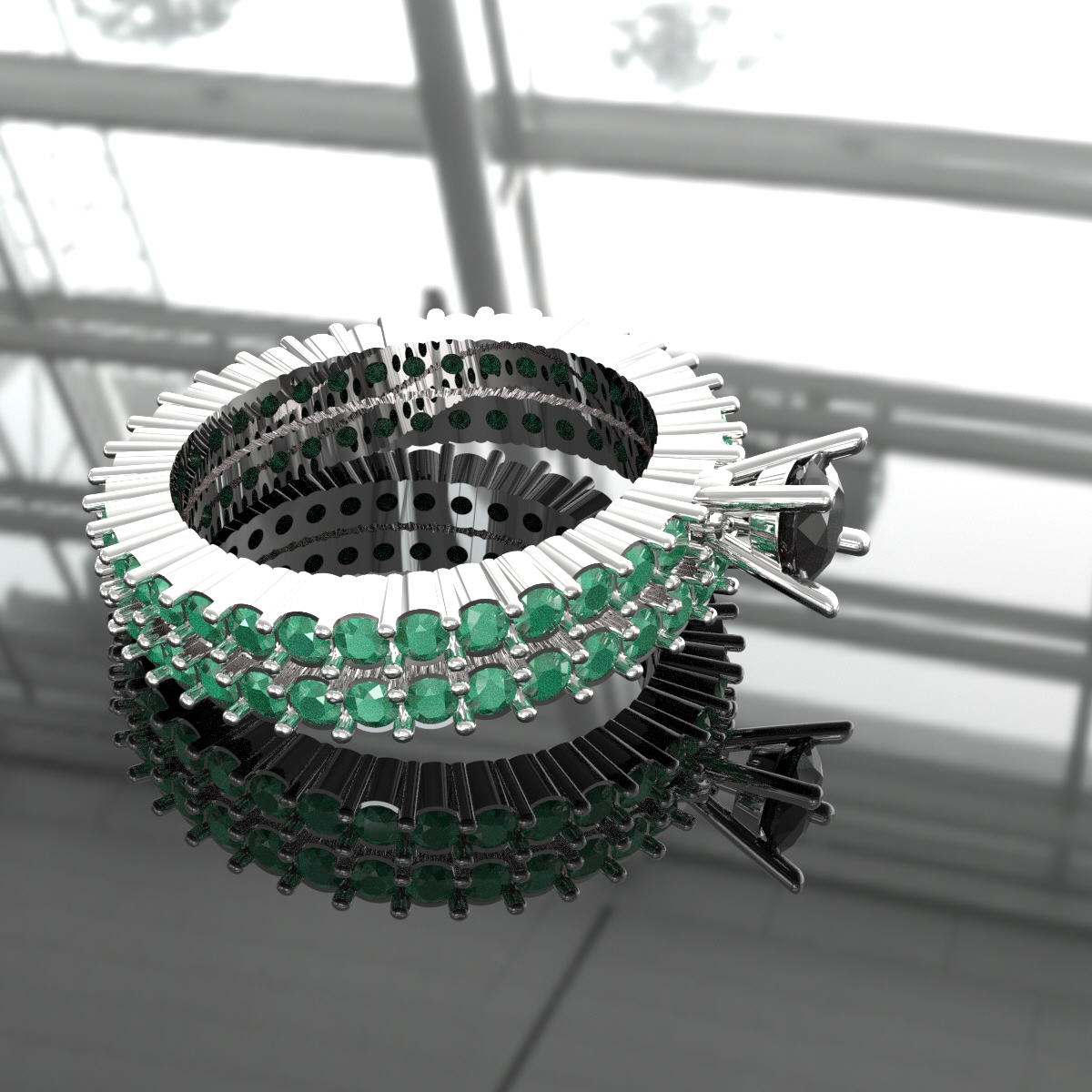 Silver Emarald Widding Ring-RING,Stackable Ring design images&ideas ...